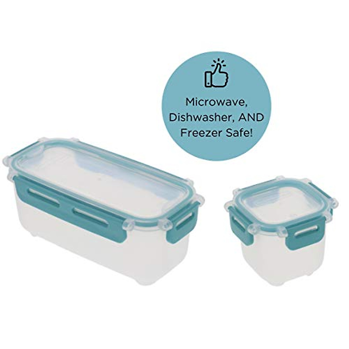 Rubbermaid Lunch Blox Snack Kit - Lunch Box Food Containers - Comes with 1 Ice Pack, 2 Small, and 1 Long Container - Great for Kids Snacks, School Lunches, and Adult Meal Prep - Blue