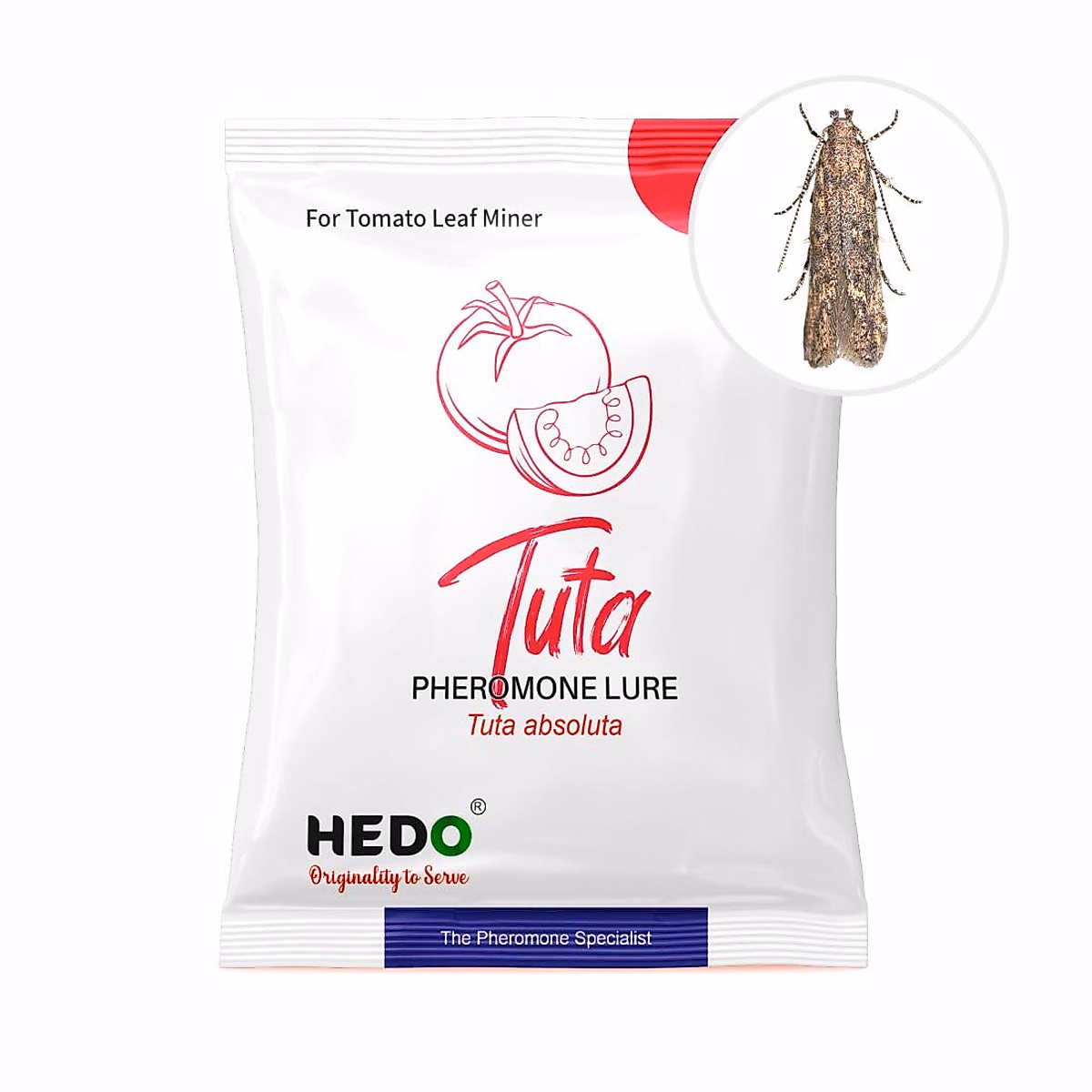 HEDO Pheromone Lure for Tomato Leaf Miner (Tuta absoluta Pheromone Lure) Pack of 20 to Control Damage in Tomato