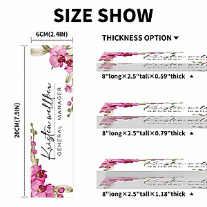 Personalized Office Name Plate for Desk, Custom Employee Appreciation Gifts, Acrylic Desk Name Plate Funny, Desk Decorations Gift, Acrylic Desk Ornaments (Style-Butterfly Orchid)…