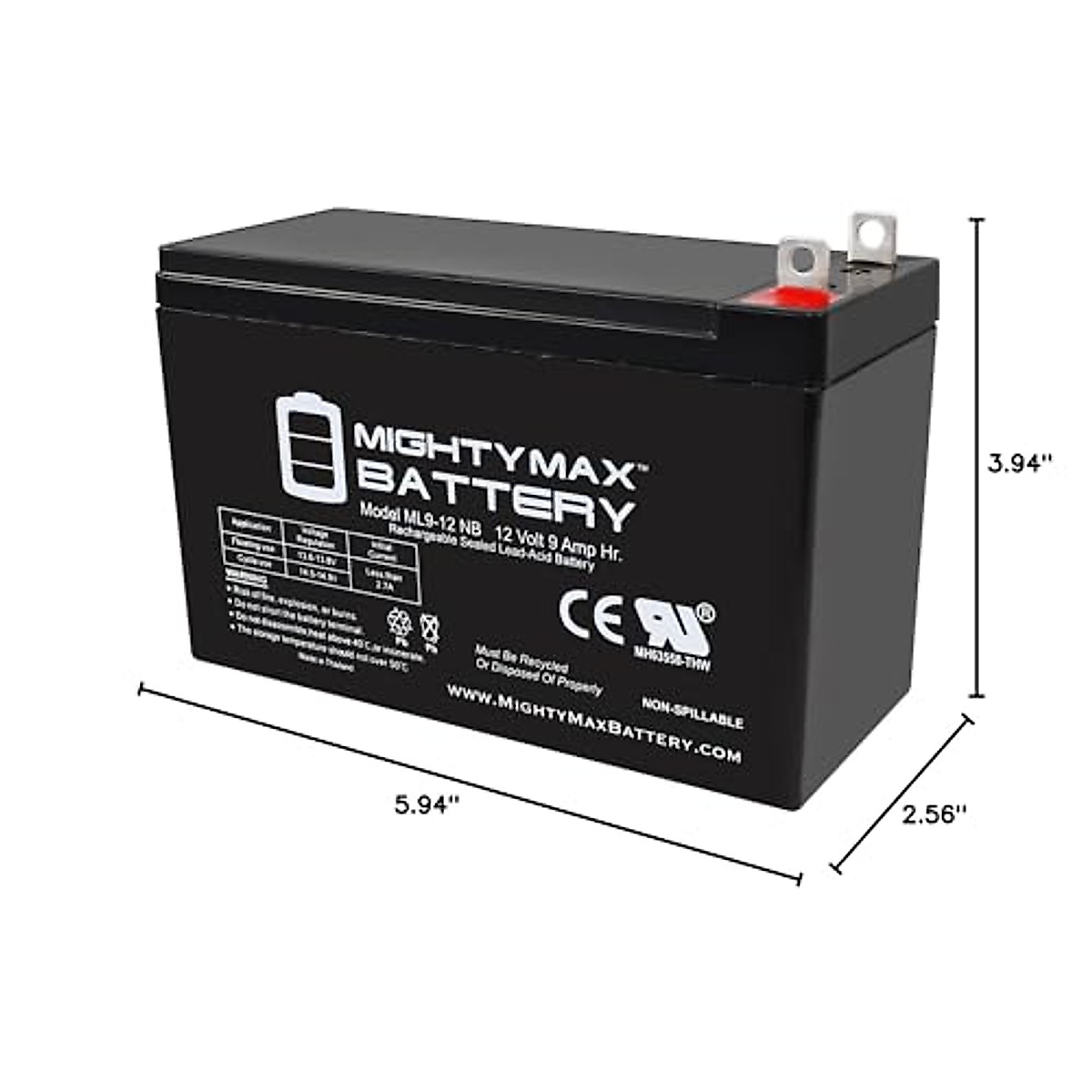 Mighty Max Battery 12V 9AH Battery Replacement for Generac XG8000E Portable Generators