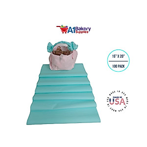 A1 Bakery Supplies Pistachio Green Bulk Tissue Paper 15 Inch x 20 Inch - 100 Sheets Premium Paper