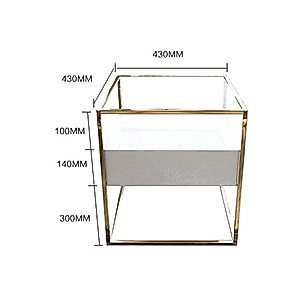 HIGOH Bedside Table Transparent Nightstand Simple Living Room Side Luxury Modern Multi-Function Storage Cabinet Bedroom Bedside Table