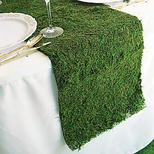 Farmoo Moss Table Runner, Preserved Moss Mat for Crafts Wedding Party Decor (12" x 71" Moss Roll)