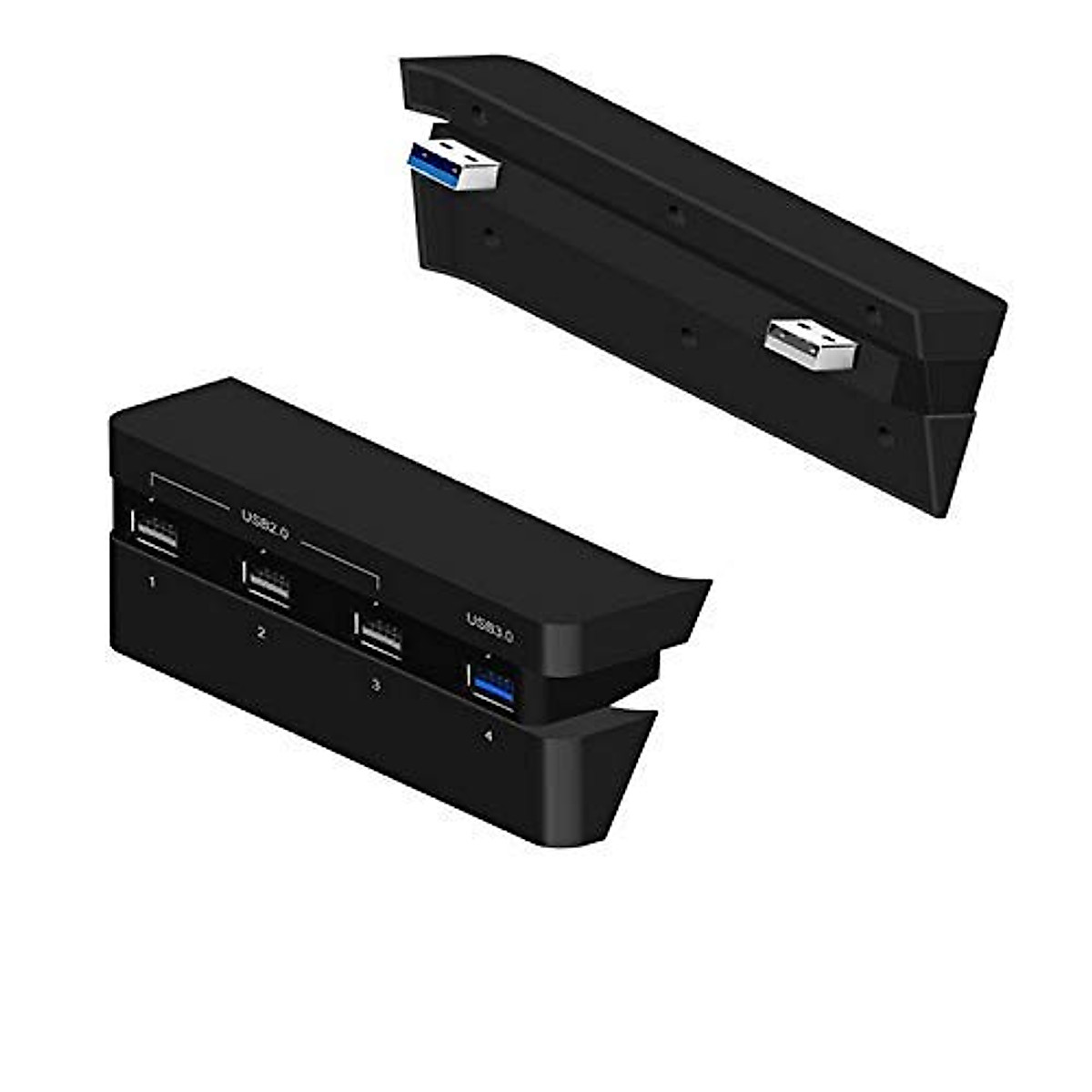 OSTENT Extend 4 USB Hub 2.0 & 3.0 Adapter for Sony PS4 Slim Console Video Games