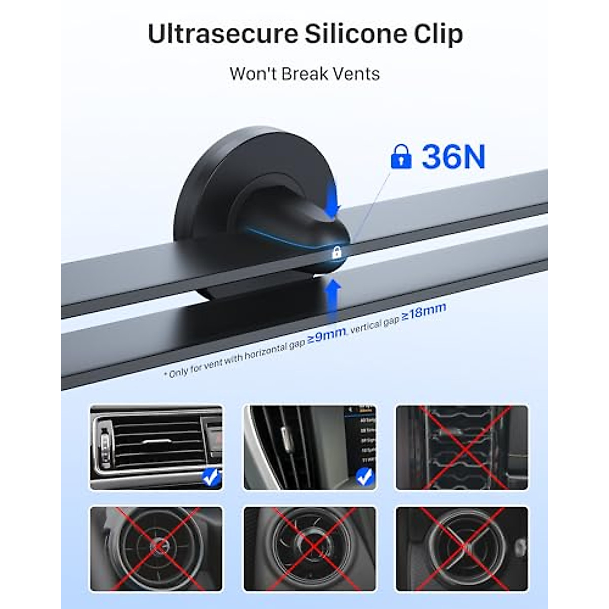 YOSH Magnetic Car Phone Mount Universal Phone Holder for Car Air Vent Cell Phone Car Cradle Compatible with iPhone 11 Pro Max XS XR X 8 7 6 Samsung S21 S20 S10 A71 Edge Note Pixel GPS etc