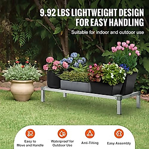 VEVOR Aluminum Dunnage Rack, 48” x 20” Commercial Food Floor Rack, 8” Off The Floor, 1000 lbs Capacity All-Welded Aluminum Storage Rack, for Storage in Restaurants, Kitchens, Garages and Vehicles