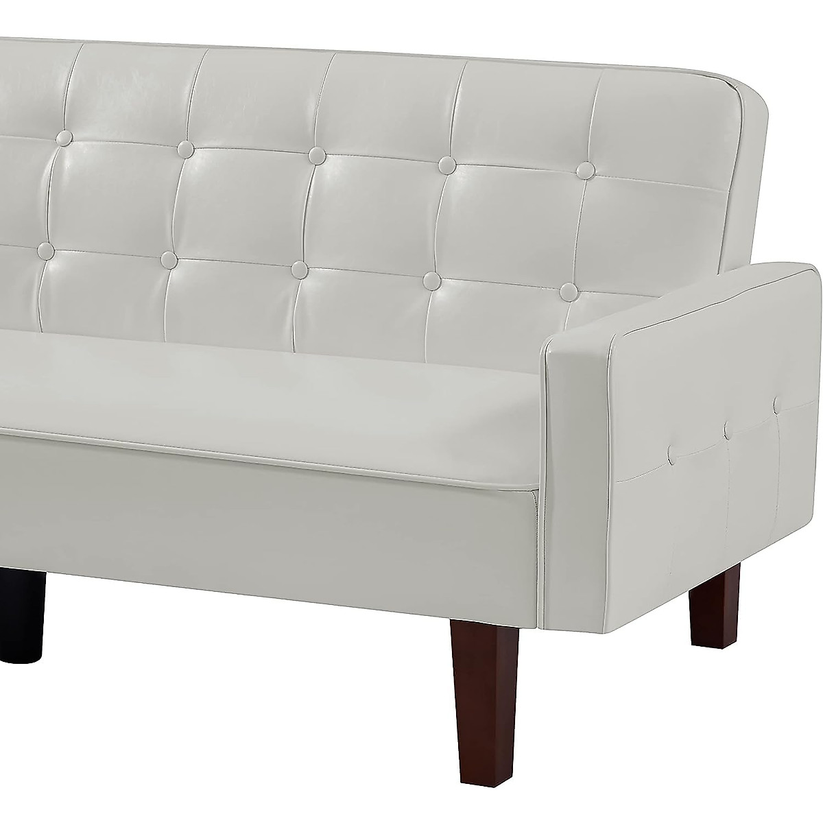 FANYE White PU Leather, Twin