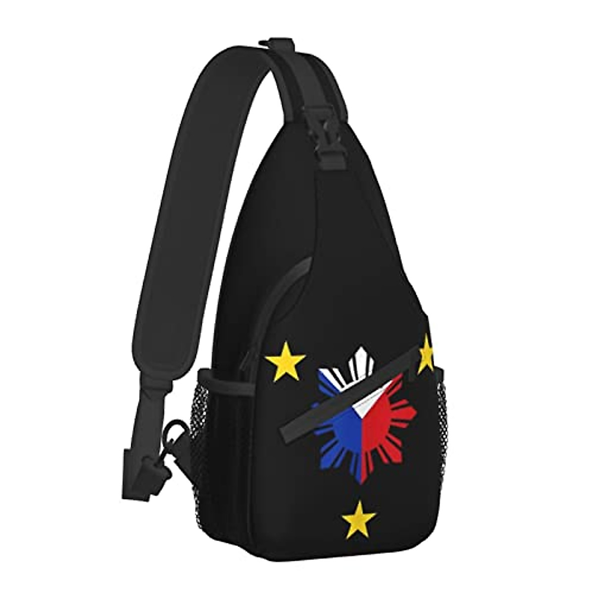 Cute Philippines Flag Sling Bag Crossbody Chest Bag Travel Hiking Daypack Filipino Shoulder Bag for Women Men