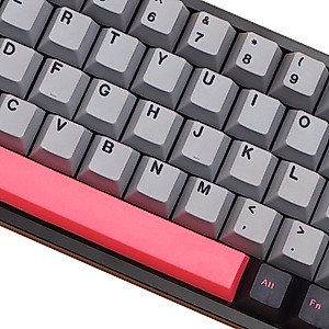 PBT GMK 8008 Keycaps, 129 Set MOLGRIA Keycaps 8008 for Gaming Keyboard, Cherry Profile Dye Sublimation Keycaps Gray and Pink with Keycap Puller for Gateron Kailh Cherry MX 104/87/74/61 60 Keyboard