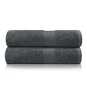 LANE LINEN Bath Sheets Bathroom Towel Set- 2 Pack 100% Cotton Extra Large Bath Towels, Oversized Bath Towels, Luxury Bath Towels Bathroom Set, Shower Towels Bath Towel Sets for Bathroom, 35x66 - Grey