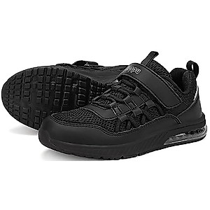 koppu Boys Girls Shoes Kids Tennis Sport Running Sneakers Casual Walking Fashion Athletic（Big Kid 5） Black