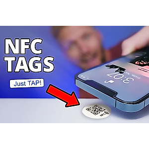 NFC/QR Dual - NFC Tag Sticker with Unique configurable QR Code (100 Pieces)