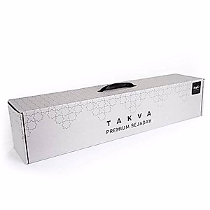 TAKVA Premium Prayer Mat | Kaaba Collection (ComfitPlus, Kaaba Maroon) Padded Memory Foam Prayer Rug, Muslim, Islamic Prayer Rugs