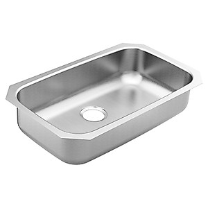 Moen GS18163B 1800 Series 30-inch 18 Gauge Undermount Single Bowl Stainless Steel Kitchen Sink 7-inch Depth, Satin Stainless