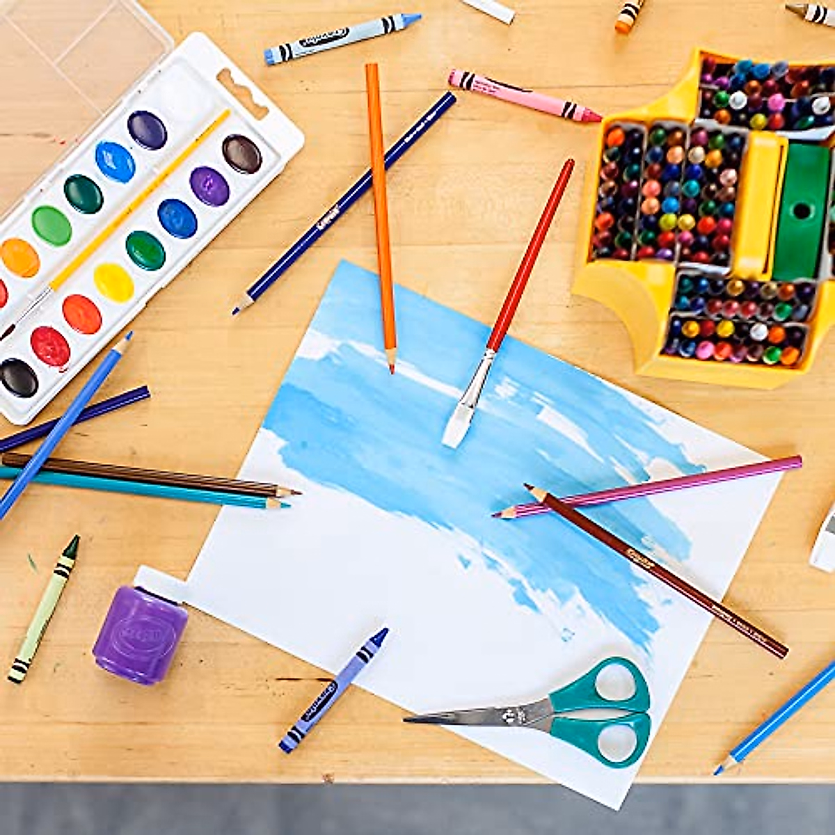 Crayola Washable Kids Paint, 6 Count, Kids At Home Activities, Painting Supplies, Gift, Assorted