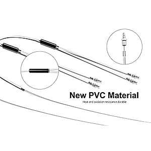 BaveL BMX Bike Gyro Brake Cables Front + Rear (Upper + Lower) Spinner Rotor Set Kit (White)
