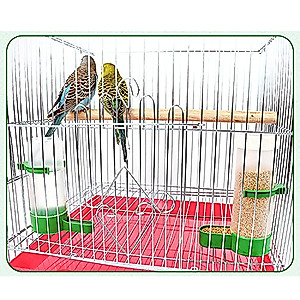 shangboyi Bird Water Dispenser, Automatic Plastic Seed & Water Dispenser, Tube Water Feeder for Parrot Canaries Finches Budgie (Middle Size: 90ml)