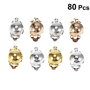 COHEALI 80pcs DIY Earrings Earring Accessories Clip-on Earrings Piercing Earrings Jewelry Findings Earrings Post Earring Converter Beautiful Ear Clip Ear Clips Accessories Circled Supplies