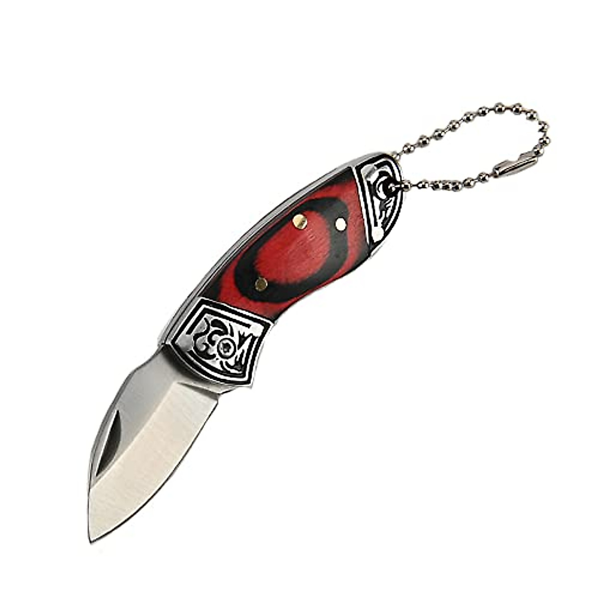 SZHOWORLD Small Pocket Knife, EDC Knife with Stainless Steel and Colored Wood Handle, Small Folding Knife for Everyday Carry, Blade Length1.5in