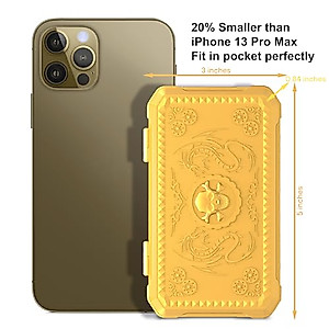 MAXUS Steampunk Digital Scale 200g x 0.01g Precision with 50g Calibration Weight. Golden, Skull-Embossed, Backlit LCD, Stainless Steel Platform for Food or Items.