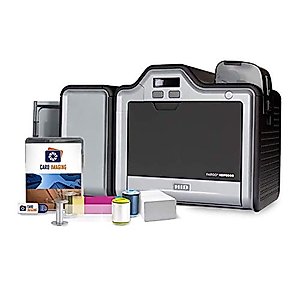 Card Imaging Fargo HDP5000 Dual Side High Definition ID Card Printer & Supplies Bundle Software 89640