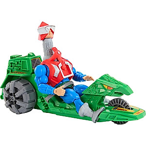 Masters of the Universe Origins Action Figure & Vehicle, Ground Ripper & Mekaneck, 80s Inspired MOTU Toy with Accessories