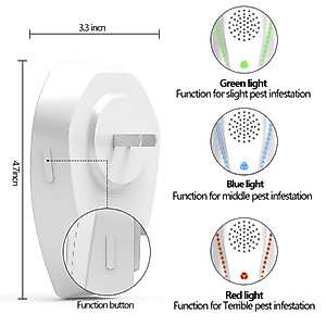 Neatmaster Ultrasonic Pest Repeller, Electronic Pest Repellent Ultrasonic Plug in, Pest Control for Bug, Roach, Spider, Ant, Flies, Mosquito; Bug Repellent Indoor for House, Garage, Warehouse