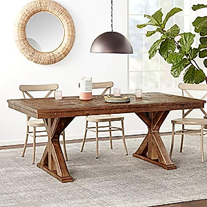 Signature Design by Ashley Grindleburg Farmhouse Reclaimed Wood Dining Table, Seats up to 6, Light Brown