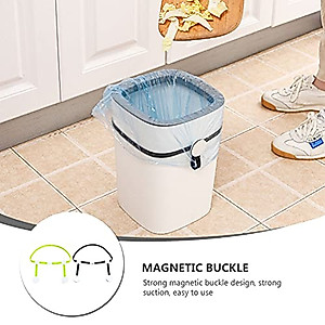 Cabilock 2Pcs Plastic Bag Holder Grocery Bag Holder Clip Magnetic Garbage Trash Bags Clip Fastener Adjustable Trash Bag Holder for Grocery Kitchen