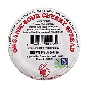 Dalmatia Imports, Organic Sour Cherry Spread, 8.5 Ounce