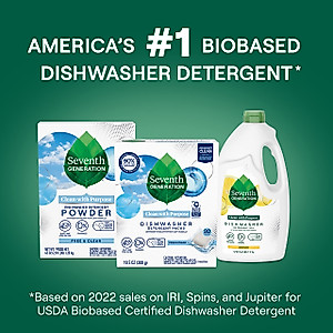 Seventh Generation Dishwasher Detergent Packs, Blasts Away Stuck-On Food, Free & Clear, 45 Packs