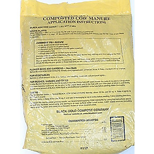 Black Kow Nitrogen Phosphate Composted Cow Manure Fertilizer for Soil, Flowers, Potted Plants, Raised Beds, and Compost Tea, 4 Pounds