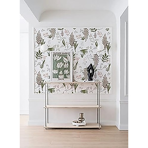 Contact Paper Floral Peel and Stick Wallpaper Modern Leaf Contact Paper Removable Wallpaper Decorative Self Adhesive Wallpaper 17.3" x 118.1"
