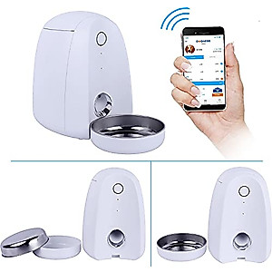 DOGNESS Smart Feed Automatic Cat Feeder, Wi-Fi Enabled Pet Feeder for Cat and Small Dog, Smartphone App for iOS and Android, Portion Control, Fresh Lock System Auto Food Dispenser