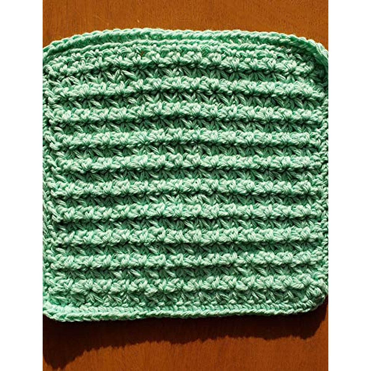 Handmade crochet washcloths, dishcloths 100% cotton set of 4 (Ahoy and mint colors) * thick and dense*