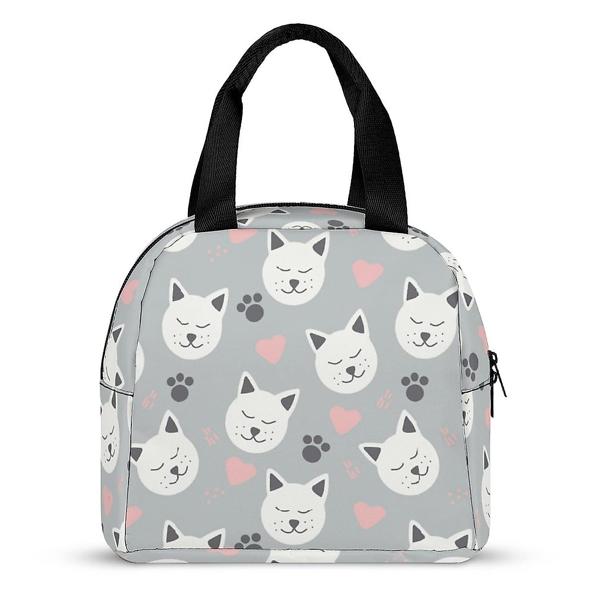 Cat Lunch Bag for Women Men, Insulated Meal Bag, Lunch Tote Bag for Work Outdoor