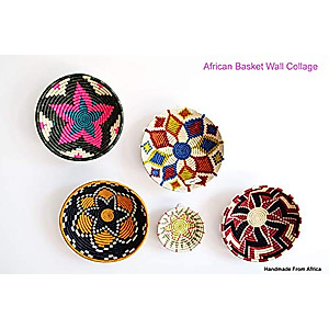 Hand Woven African Basket - Small - 8 Inches Sisal & Sweetgrass Basket - Woven Bowl - Handmade in Rwanda, SRB114