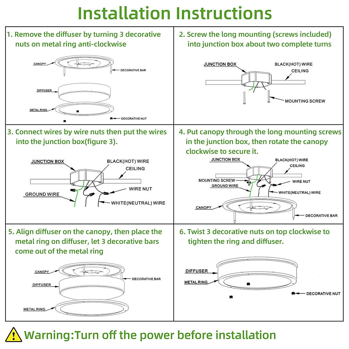 hykolity 13 inch Flush Mount LED Ceiling Light Fixture, 2700K/3000K/3500K/4000K/5000K Adjustable Ceiling Lights, Oil Rubbed Bronze Saturn Dimmable Lighting for Bathroom Kitchen, ETL Listed - 2 Pack