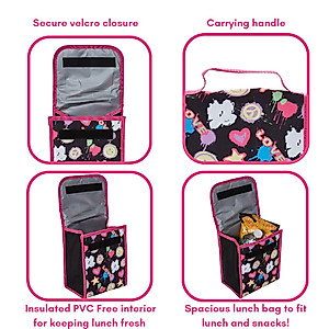 CLUB LIBBY LU Rainbow Backpack Set for Girls, 16 inch, 6 Pieces - Includes Foldable Lunch Bag, Water Bottle, Scrunchie, & Pencil Case