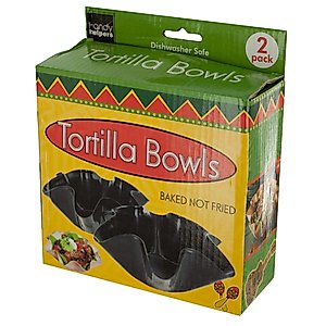 Handy Helpers Taco salad shells, salsa & guacamole dip bowls and much more,Black