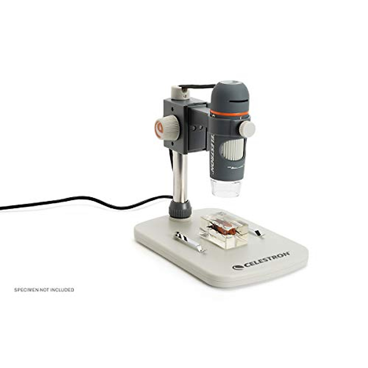 Celestron - 5 MP Digital Microscope Pro - Handheld USB Microscope Compatible with Windows PC and Mac - 20x-200x Magnification - Perfect for Stamp Collecting, Coin Collecting