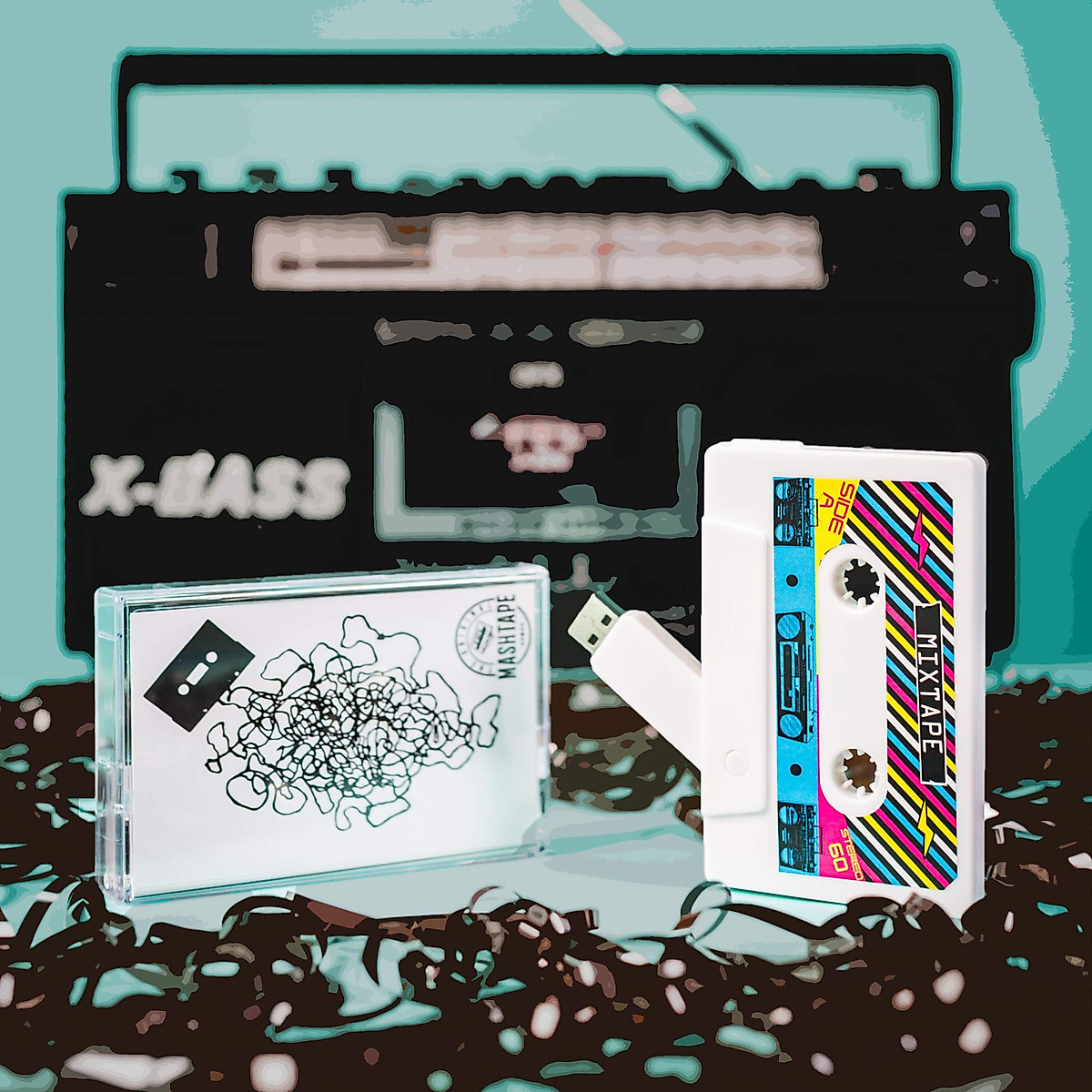 The Original MASHTAPE--Retro Mixtape Design, Cassette Tape USB Flash Drive 8GB