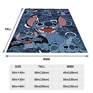 TNHPYEG DIY American Animated Throw Blanket, Flannel Plush Blankets and Throws for Better Sleep, Quality Air Conditioned Blanket 40"x50"