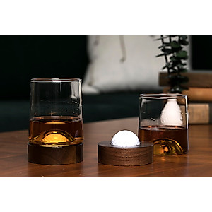 JEM GLASS Personalized golf coaster and whiskey glasses: Golf accessories for men and women golfers; Cool holiday basket for men and women that golf (2 Glasses, Not Personalized)
