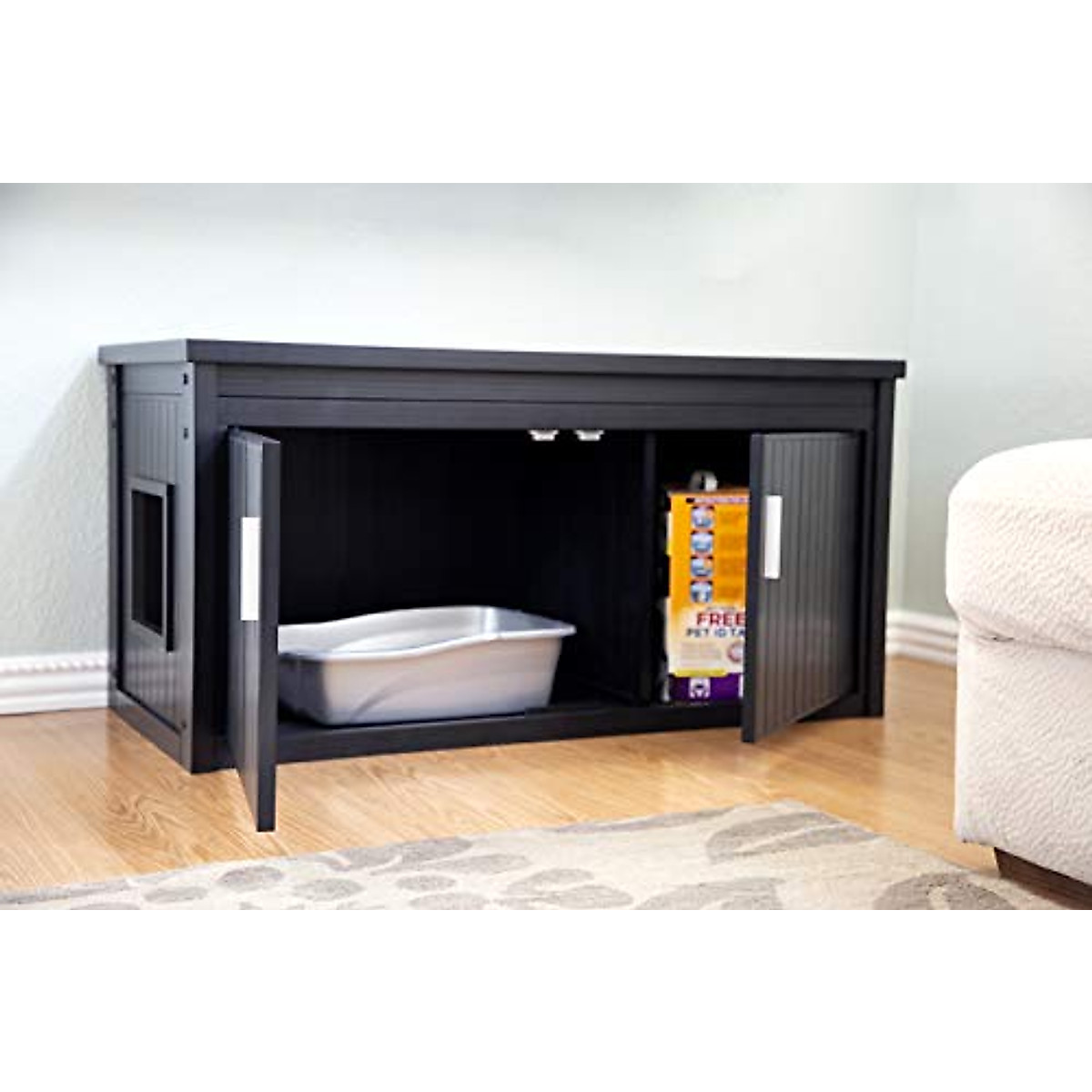 New Age Pet ECOFLEX® LitterLoo Bench Litter Box Cover -Espresso