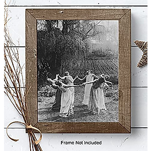 Witchy Pagan Wall Art & Decor - LARGE 11x14 - Witch Coven - Wiccan Wicca Decor - Gift for Witchcraft and Black Magic Fans - Gothic Pagan Wall Art - Goth Room Decor - Creepy Scary Vintage Picture Photo