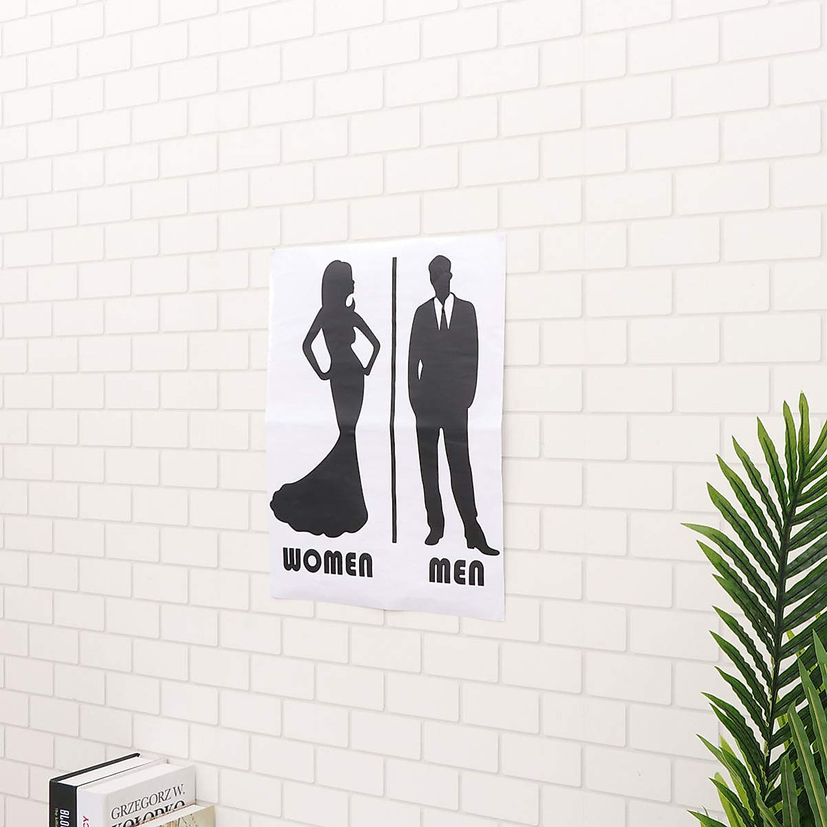BESPORTBLE 2pcs Rest Room Stickers Toilet Sign Stickers Toilet Wall Decoration Bathroom Signs Decor Toilet Wall Stickers Restroom Sign Fashion Stickers Carved Shower Door Generation