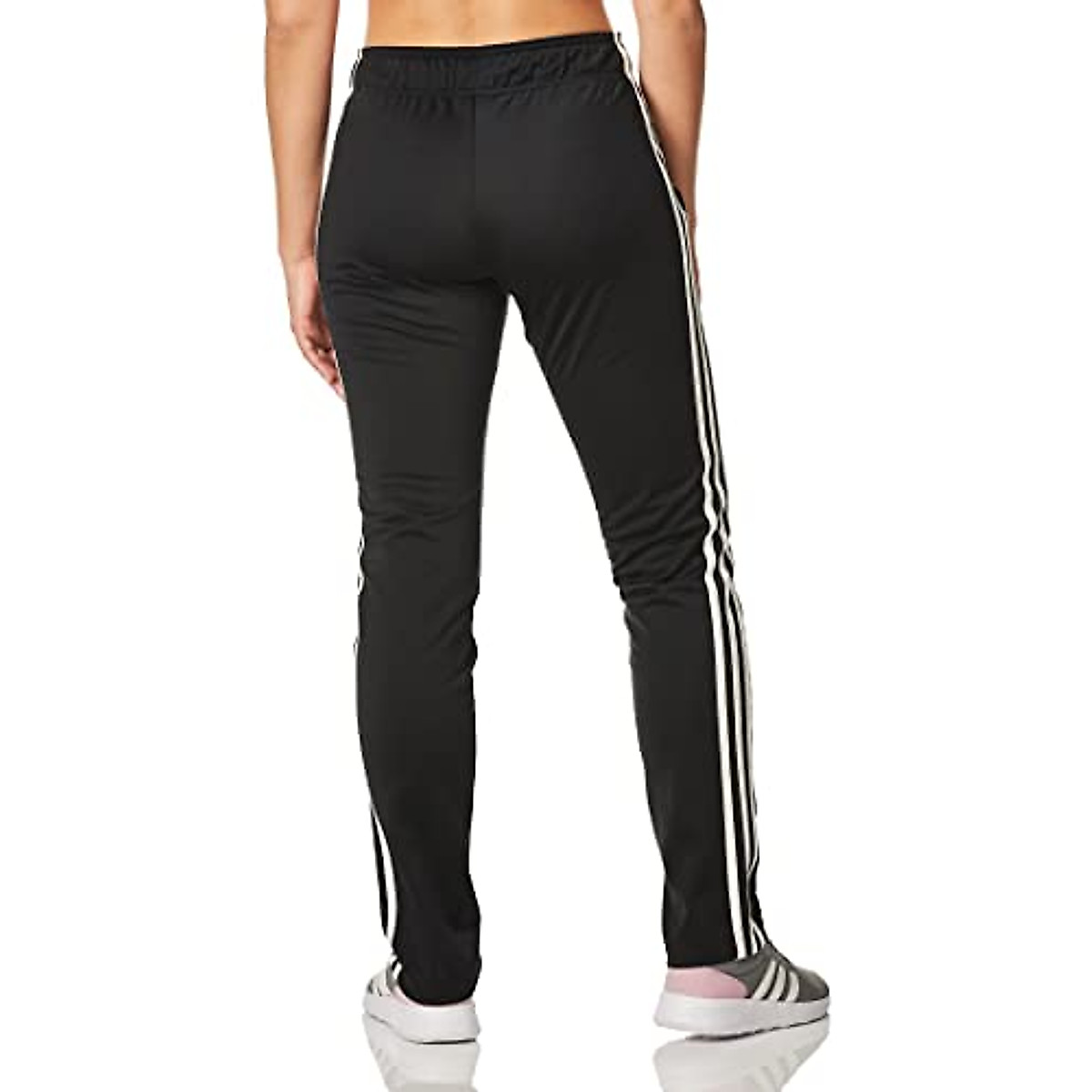 adidas Women's Warm-Up Tricot Regular 3-Stripes Track Pants, Black, Medium