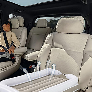 DISPRA Toddler Airplane Bed, Inflatable Toddler Airplane Bed for Toddler, Portable Baby Bed for Cars, Foldable Blow Up Mattress for Airplane, Car, Train, Traveling Bed st