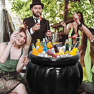 Triumpeek 2 Packs Halloween Inflatable Cooler for Luau Swimming Pool Halloween Party Photo Prop Decoration (2 Packs - Black Cauldron)